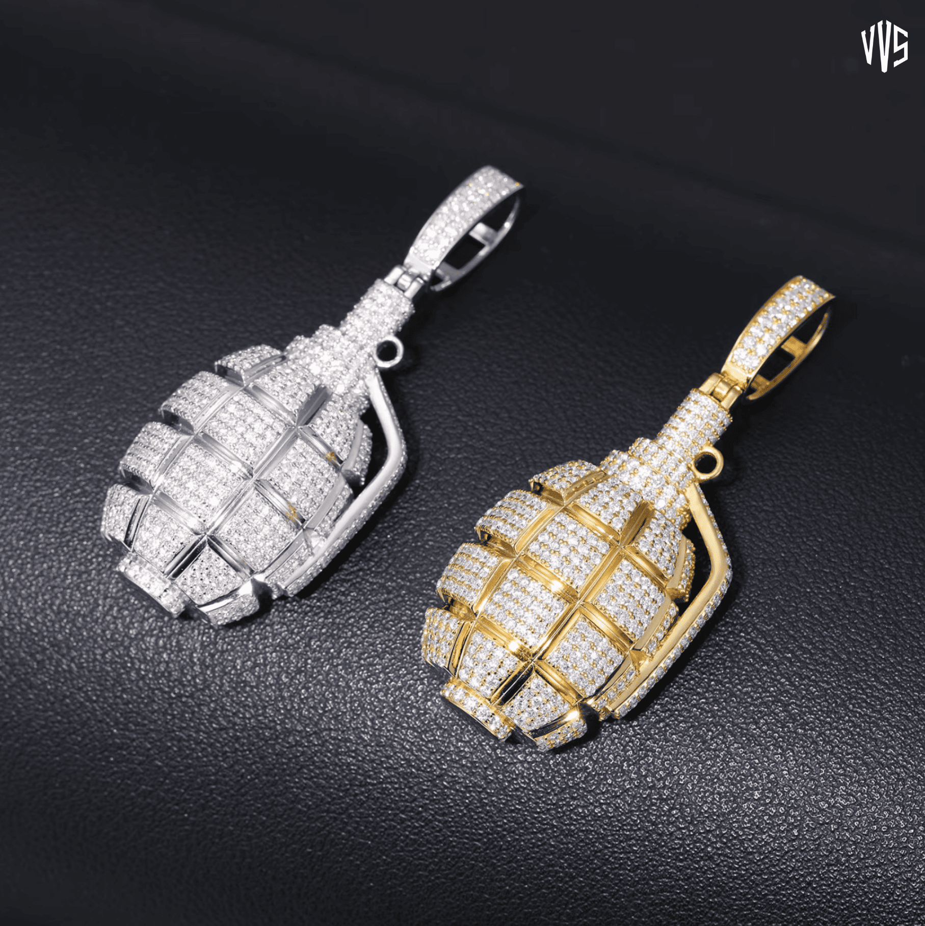 Grenade Pendant 925 Silver (Pass Diamond) – VVS CULTURE