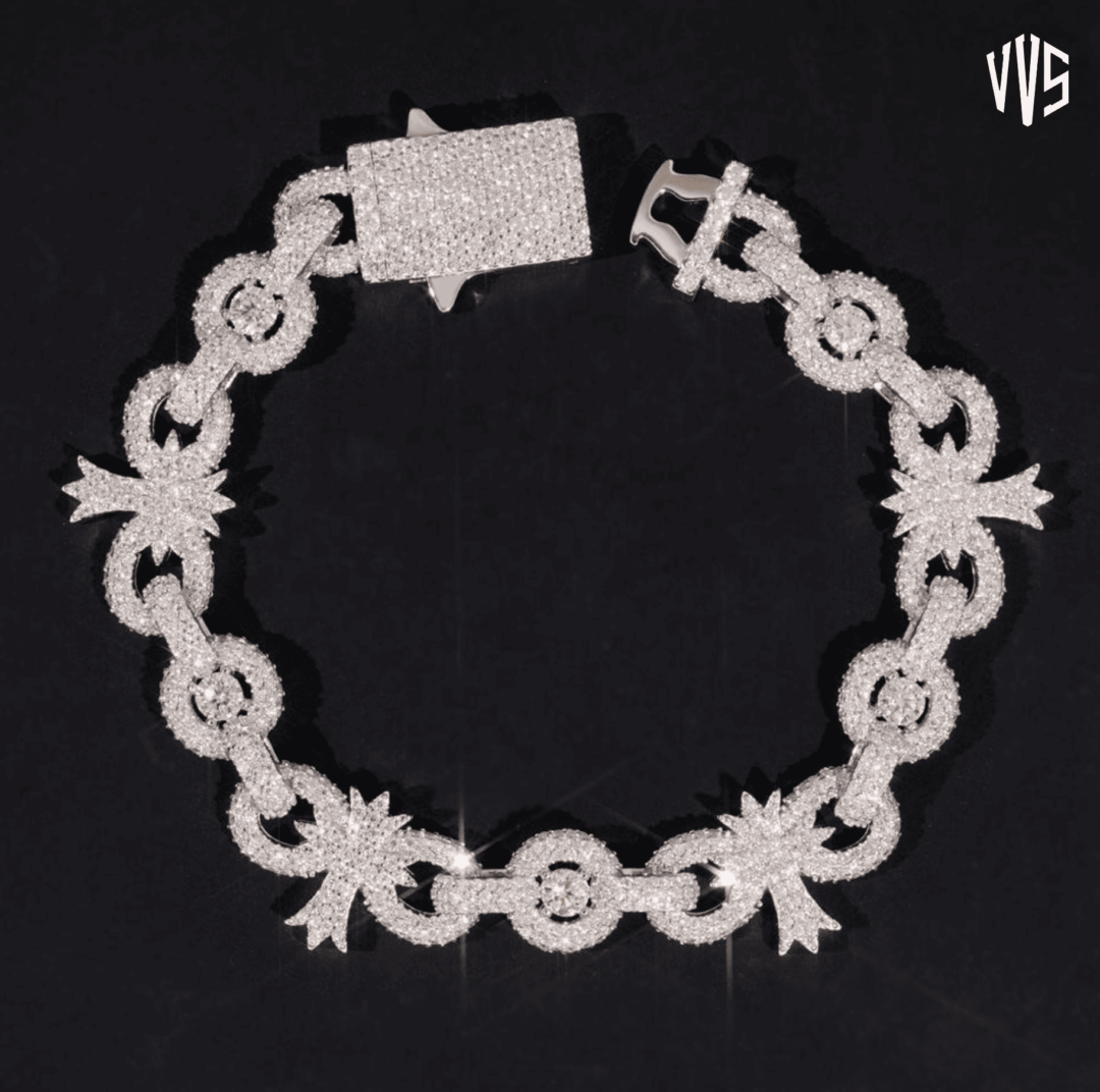 Jewelry Cross Iced Out Bracelet (Pass Diamond) – VVS CULTURE